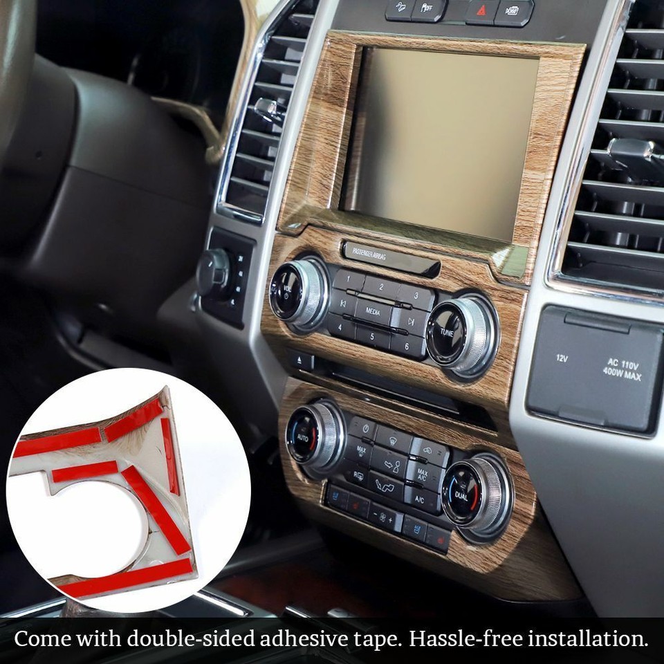 19x Wood Grain Interior Center Console Panel Cover Trim Kit For Ford ...