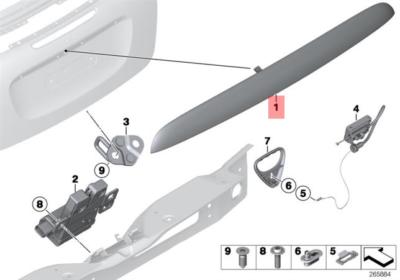 Genuine MINI COOPER S R55 R56 R57 R58 R59 REAR BOOT CHROME HANDLE LID ...