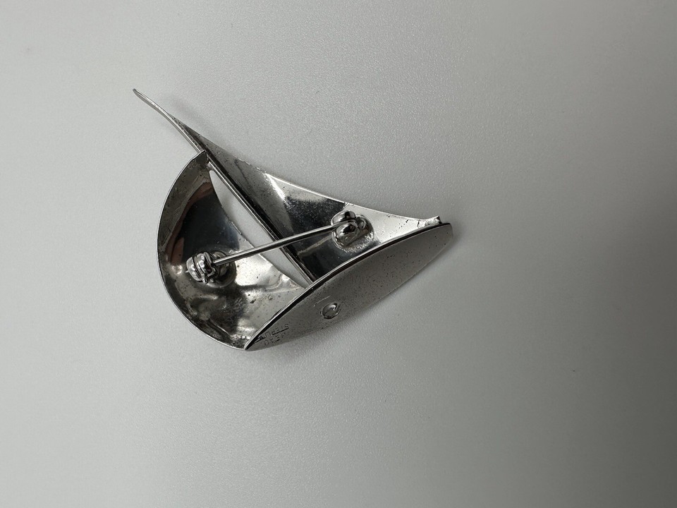 Vintage Sterling Sailboat Boat Ship Sailing Brooch 1" BB1 | eBay
