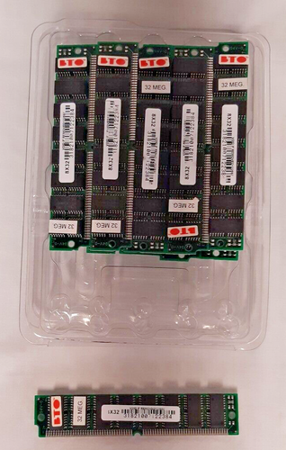VINTAGE LOT OF 10 32MB SIMM, BTO,Micron #MT4C4M4B1-6 EDO 60ns 72-pin ...