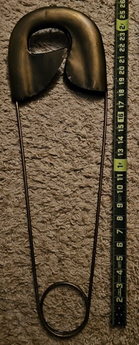 Giant Metal Baby Diaper Safety Pin Wall Hang Bag Coat Rack Nursery ...