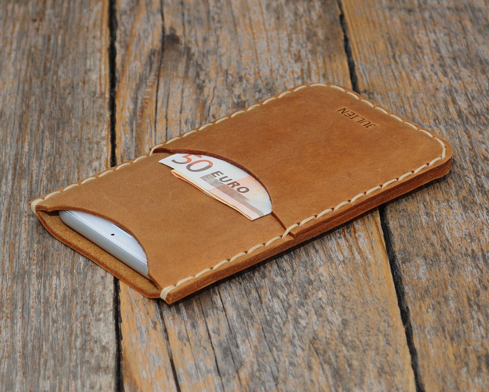 Personalized Leather Case For Samsung Galaxy. Hand Stitched Pouch Card ...