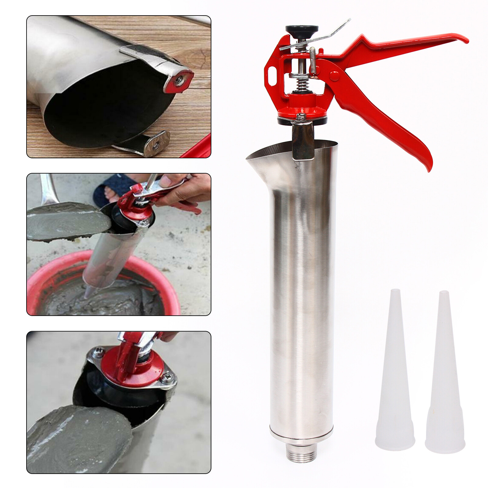 Pointing Grouting Gun Sprayer Brick Cement Tile Tool Replaceable Nozzle ...