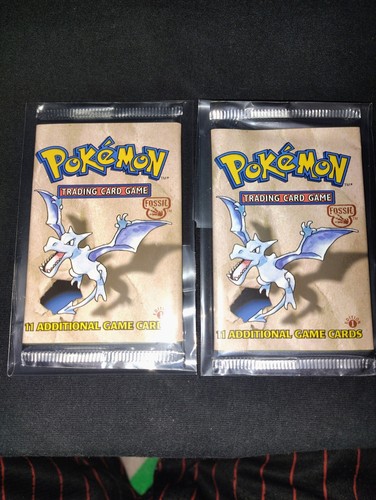 Pokemon 1st Edition Fossil Booster Packs SEALED and BOX FRESH (2 Packs ...