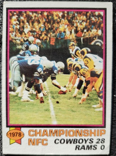 1979 Dallas Cowboys Los Angeles Rams 1978 NFC Title Game Topps NFL Card ...