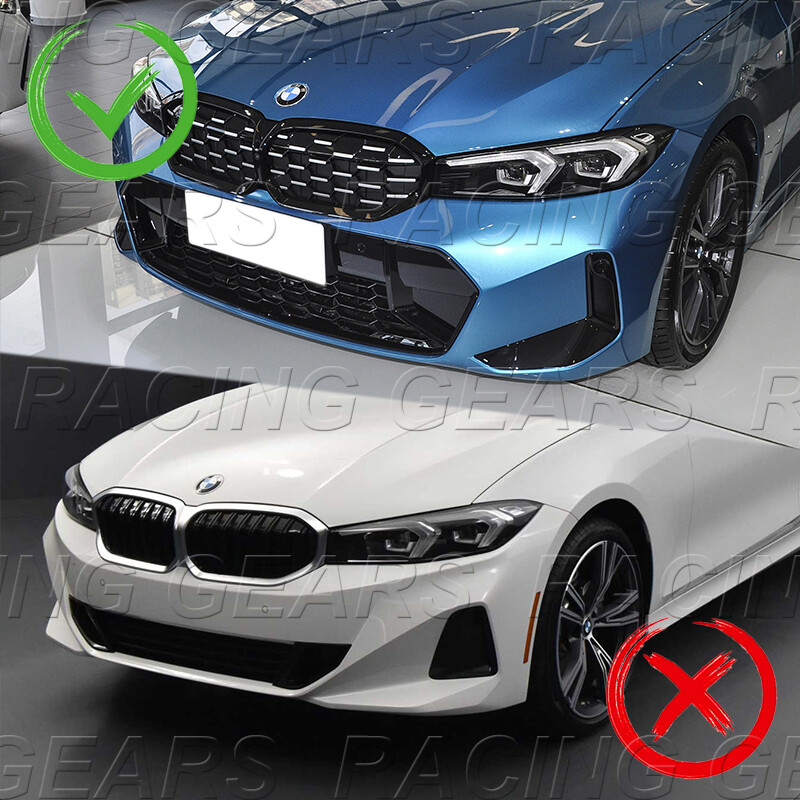 PAINTED BLACK FRONT BUMPER LIP SPOILER FOR 23-24 BMW 330I M340I G20 LCI ...