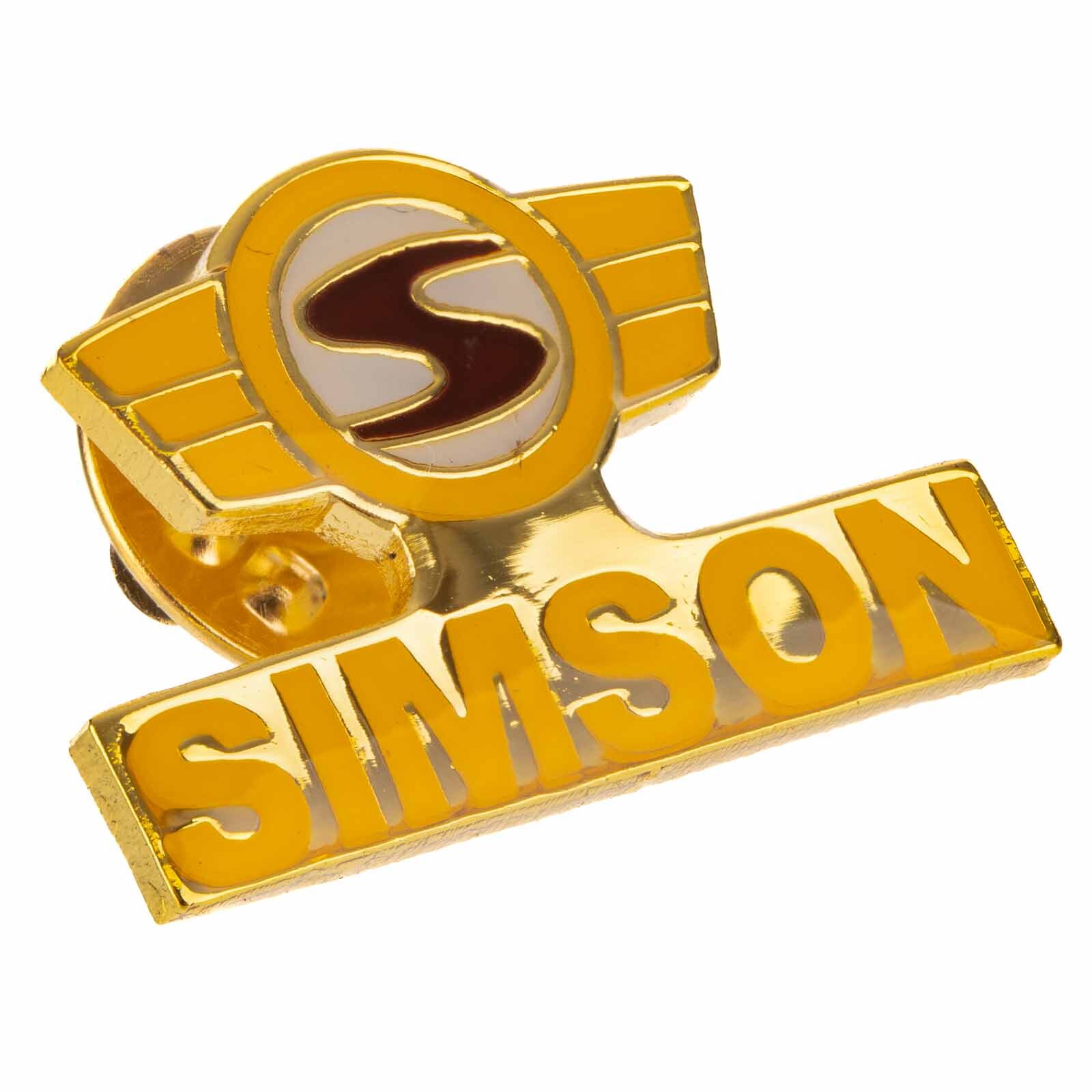 Pin, Anstecker "SIMSON"-Logo in Gelb/Rot | eBay