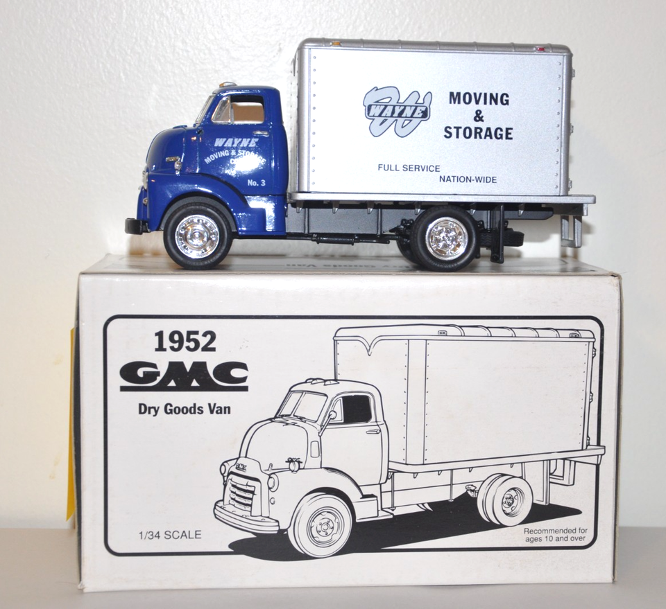 First Gear 1/34 Wayne Moving & Storage 1952 GMC Dry Goods Van 19-1024 ...
