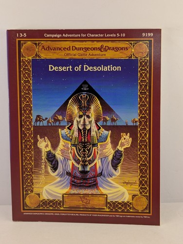 Vintage Advanced Dungeons & Dragons "Desert of Desolation" Book I 3-5 ...