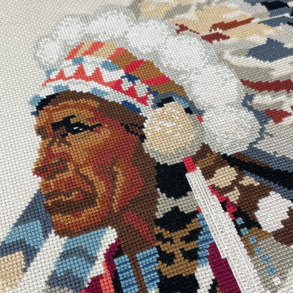 Vintage 1980s Needlepoint Indian Chief Mounted on Cardboard | eBay