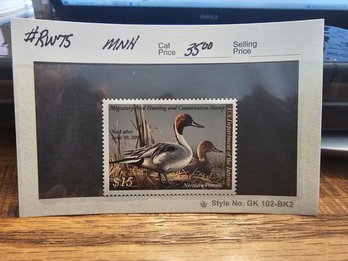 U.S. Scott #RW75 Federal Duck Stamp $15.00 - Northern Pintail 2008 CV ...