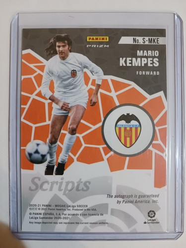Mario Kempes Auto Panini La Liga 20-21 Scripts S-MKE | eBay