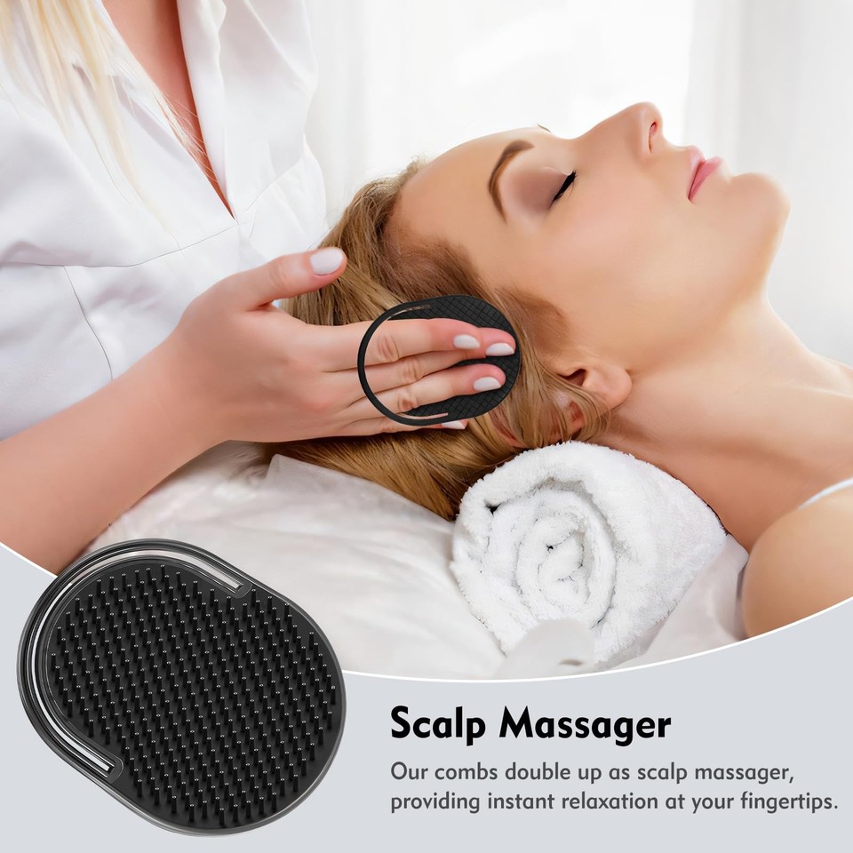 12 Pcs Pocket Combs Portable Hand Comb Shampoo Scalp Massager Beard ...