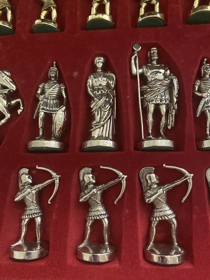 Roman Army Chess Set Figures Copper Brass Colors Roman Soldiers | eBay