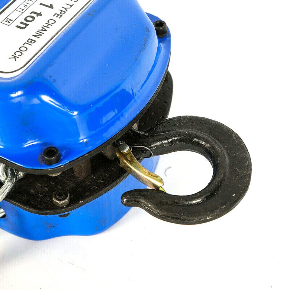 Pulley 1 Ton Lifting Hoist Chain Block & Tackle Engine 4M Steel Cable ...