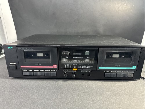 MCS Series 683-3595 Modular Component Systems Dual Stereo Cassette Deck ...
