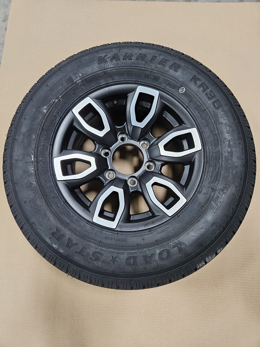 Aluminum Rims For Campers 15 In. Split Spoke Black Aluminum Boat