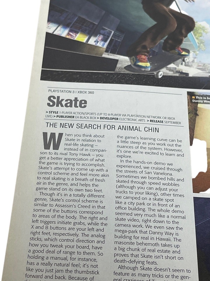 Skate The Search For Animal Chin Article Color Magazine Print Ad | eBay