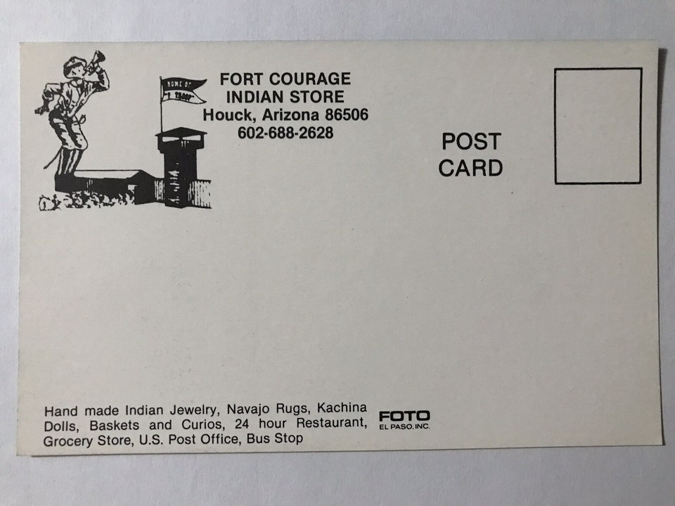 Fort Courage Home Of F Troop Indian Store Houck Arizona Chrome Postcard ...