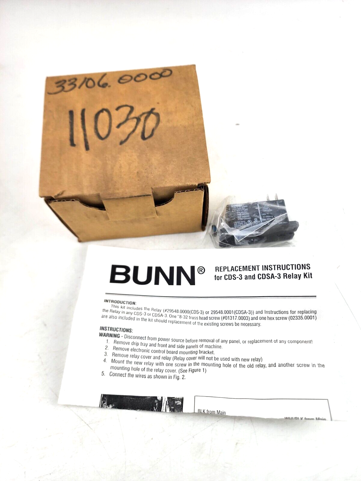 Genuine Bunn Relay 33106.0000 120V for CDS-3 CDSA-3 for sale online | eBay