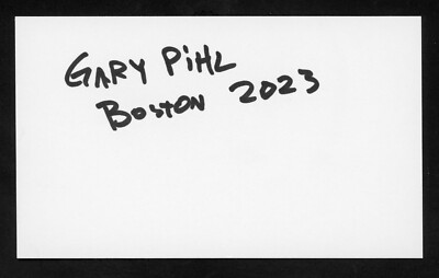 Gary Pihl Lead Guitarist for the band 'Boston' signed 3x5 Index Card ...