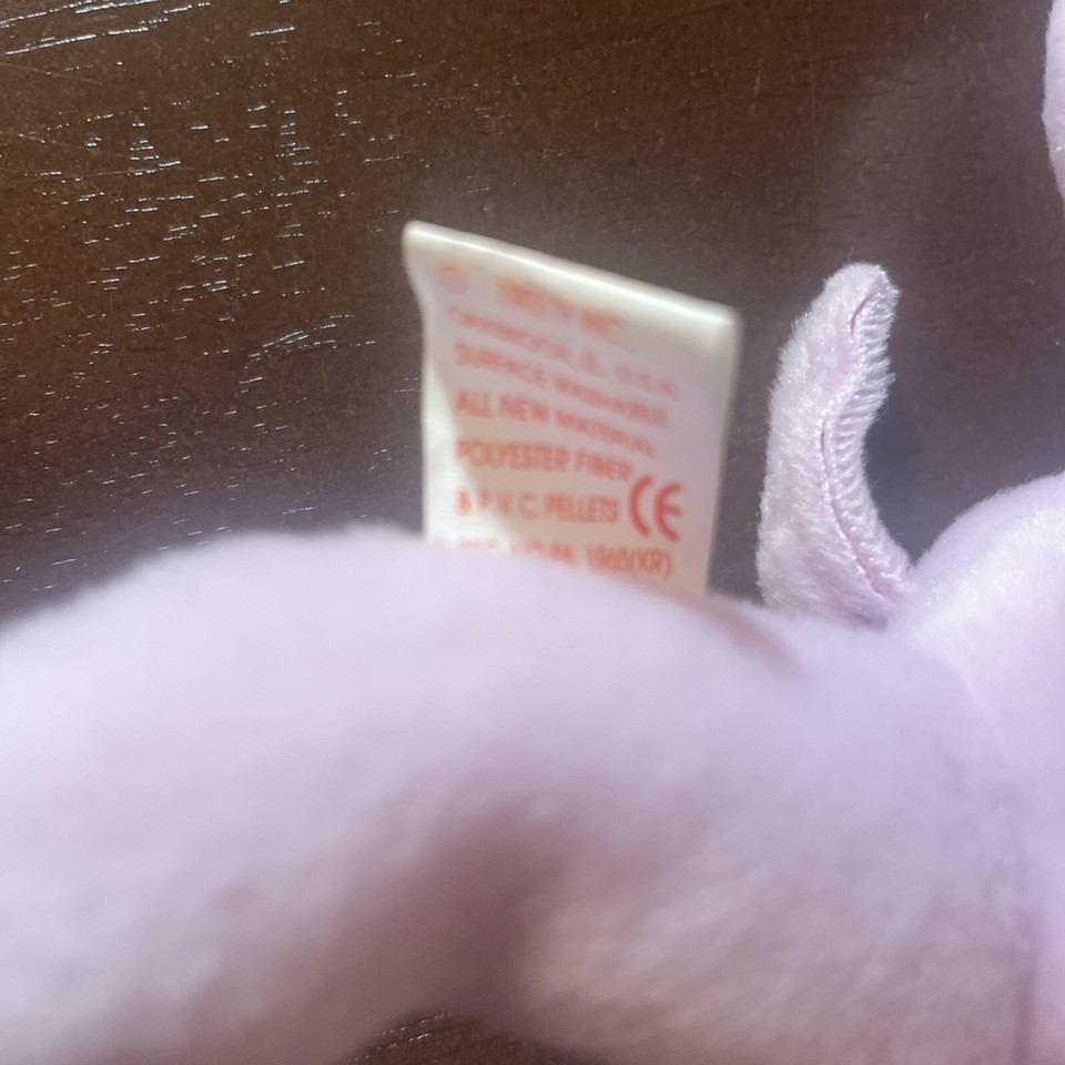 TY RETIRED ORIGINAL BEANIE BABY HAPPY THE HIPPO 93/94PVC PELLETS TAG ...