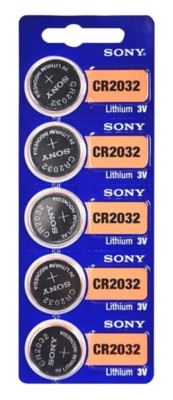5 Sony CR2032 Lithium Coin Cell 2032 3V Battery Car Key Fobs Toys ...