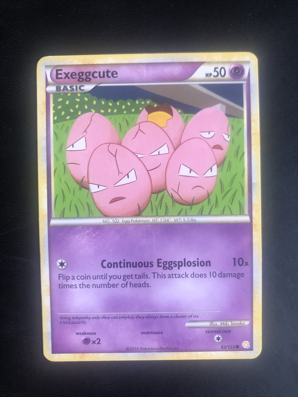 Pokémon TCG Exeggcute Heartgold & Soulsilver 63/123 Regular Common for ...
