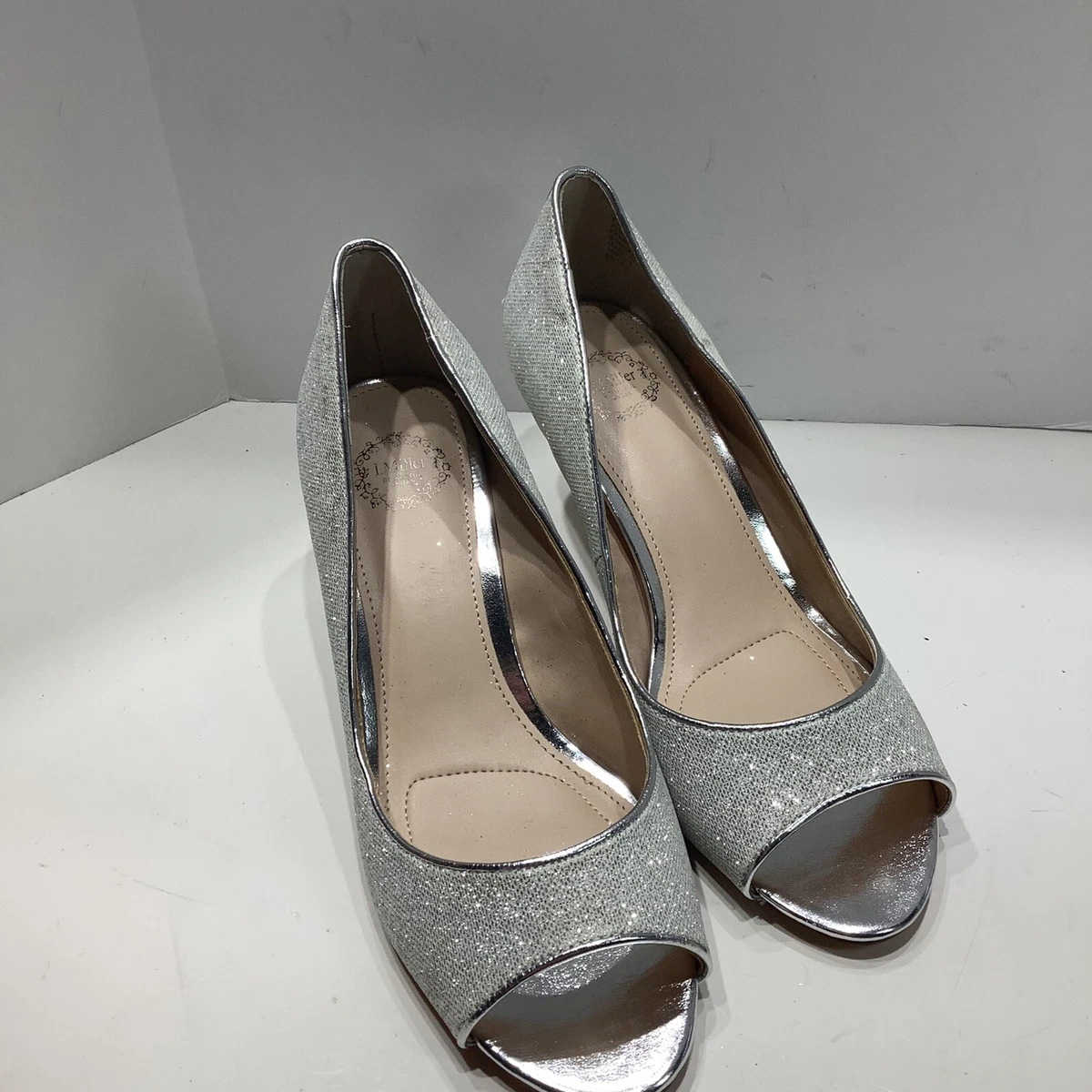 Silver Low High Heels For Prom