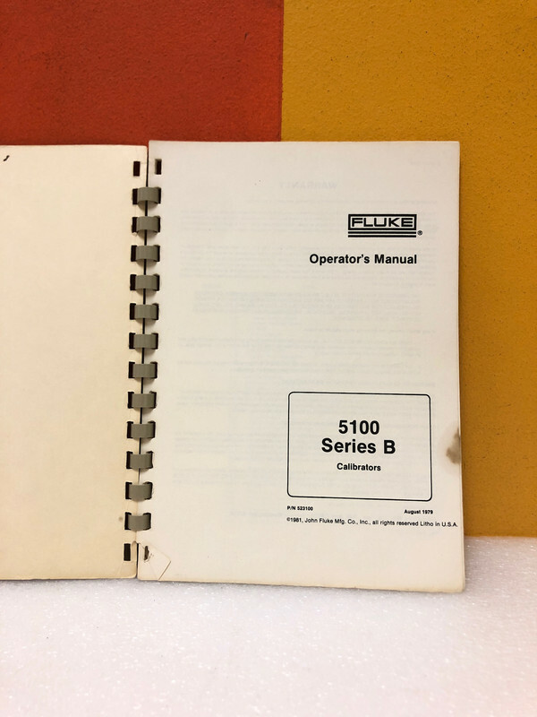 Fluke 523100 5100 Series B Calibrators Instruction Manual | eBay