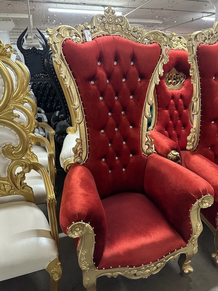 Throne King 70" Tall Handcrafted Wedding Party Throne Chair - Red ...