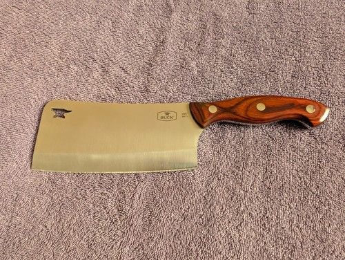 BUCK USA 946 Fixed Blade 11.25" Rosewood Full Tang Chefs Kitchen ...