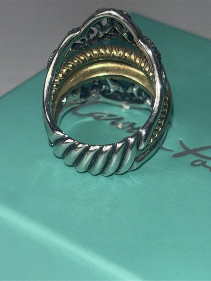 Vintage Carolyn Pollack Relios Sterling Silver & Brass Signature 2 pc ...