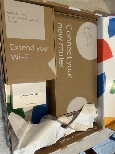Google Fiber Wi-Fi With Router And Wi-Fi 6 Mesh Extender Brand New In ...