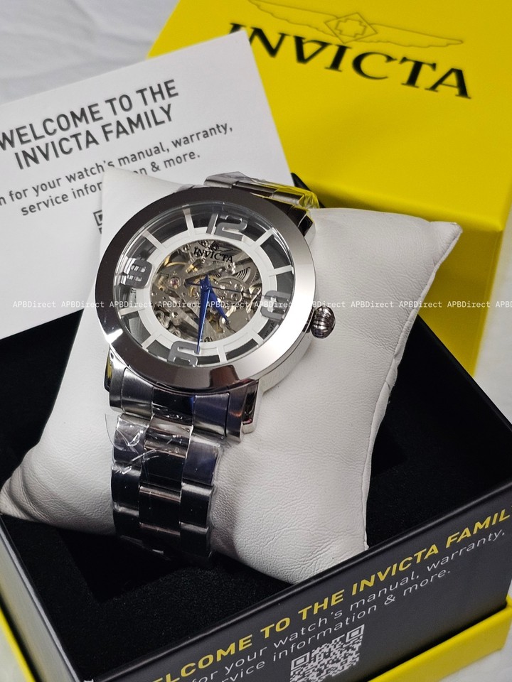 Invicta - Vintage SKELETON Mechanical Automatic High Polished Plating ...
