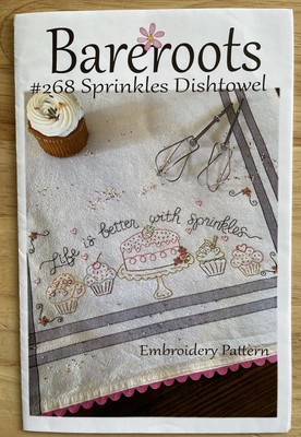 Bareroots SPRINKLES DISHTOWEL Embroidery Pattern #268 | eBay