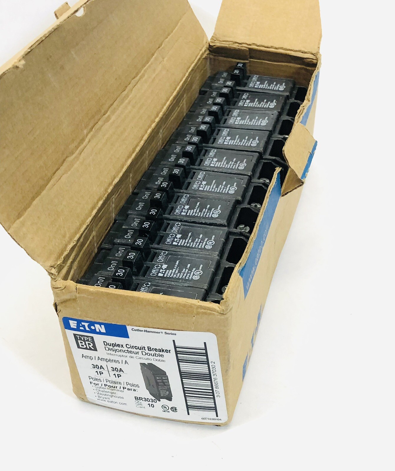 LOT OF 10 EATON # BR3030 DUPLEX CIRCUIT BREAKER 30 A 1 POLE | eBay