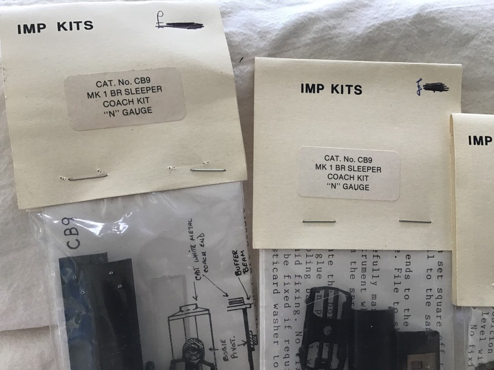 IMP KITS (C89) N GAUGE JOB LOT OF 4x BR MK1 SLEEPER COACH KITS ...