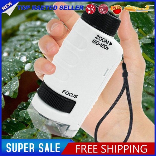 60x-120x Magnification Portable Microscope Compact for Kids & Adults | eBay