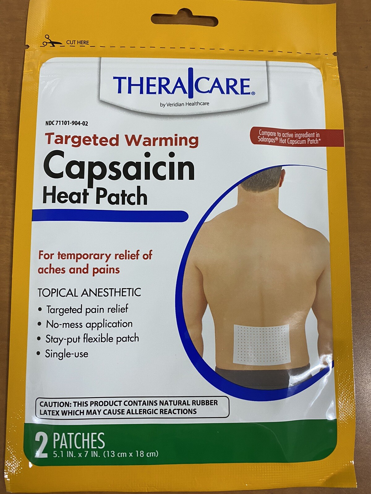 Pack Of 5 Capsaicin Heat Patch Targeted Warming By TheraCare Pain ...
