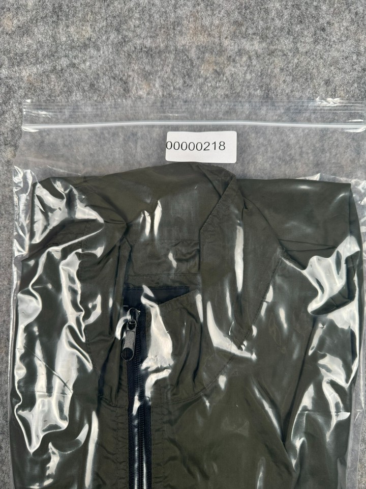 Totes Windbreaker Jacket Mens Large Green Light Weight Full Zip Pockets ...