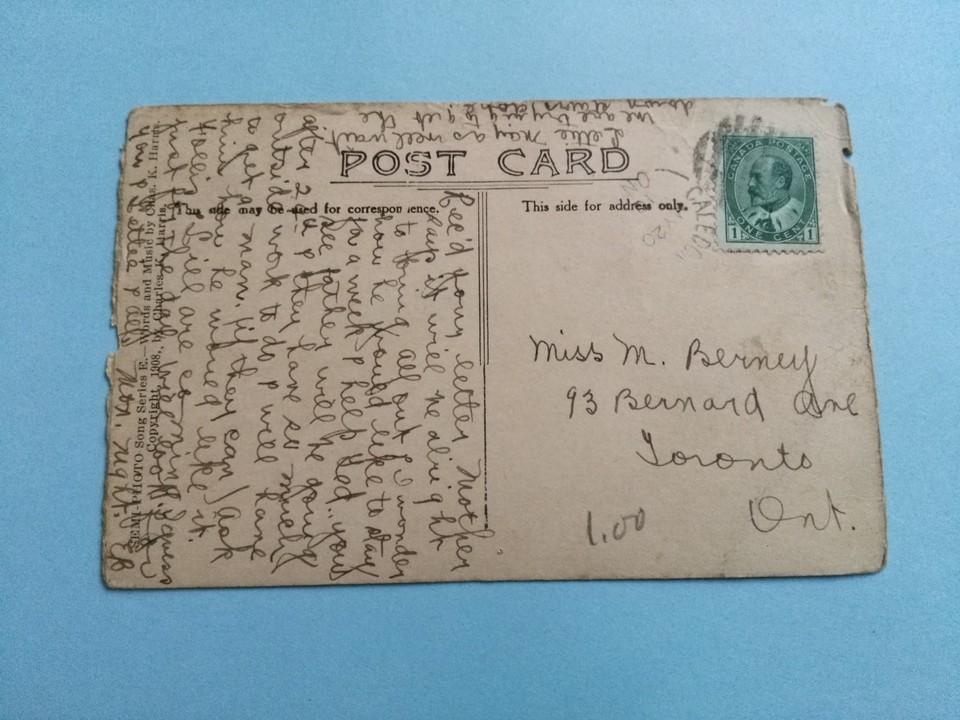 1912 Lovers Postcard with CDN Stamp, No Reserve! (Lot #61) | eBay