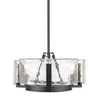 Golden Lighting 3164-3 HWG Aenon 3 Light 17"W Drum Chandelier - Black ...