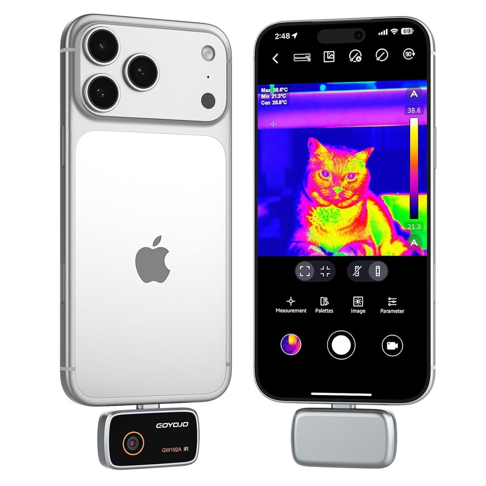 GOYOJO Thermal Imaging Camera for iPhone/Android 192x192 IR Resolution ...