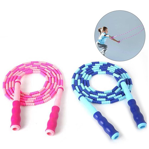 Skill Jumping Bamboo Jump Rope PVC Beginner Adult Children Soft Beaded ...
