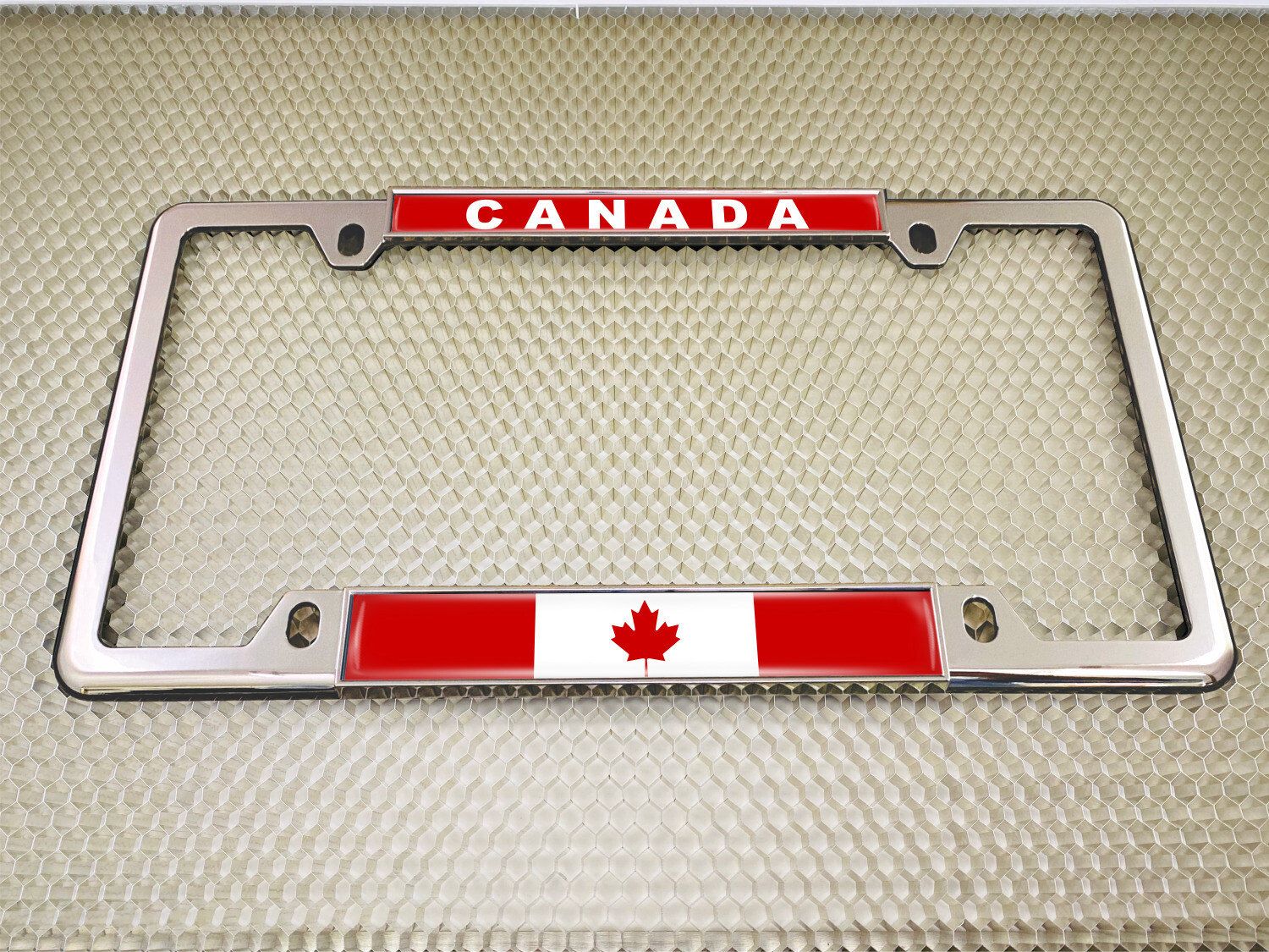 Car 4-hole Metal License Plate Frame - Canadian Flag | eBay