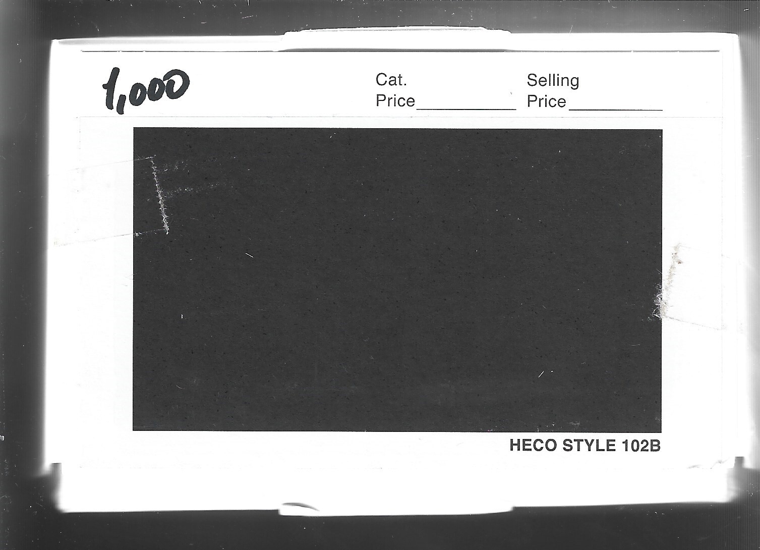 Box of 1000 HECO or Uni-Safe 102B Cards Black 4-1/4 x 2-3/4 FREE U.S ...