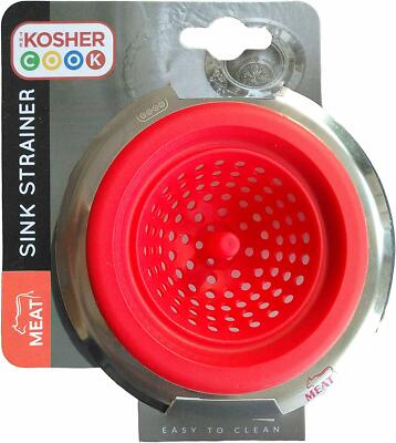 THE KOSHER COOK Red Silicon Kitchen Sink Strainer Debris Remover - Easy ...