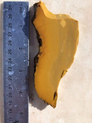 4 5/8” Yellow Mookaite Jasper 3oz Slab Rough Lapidary Cabbing Rock ...