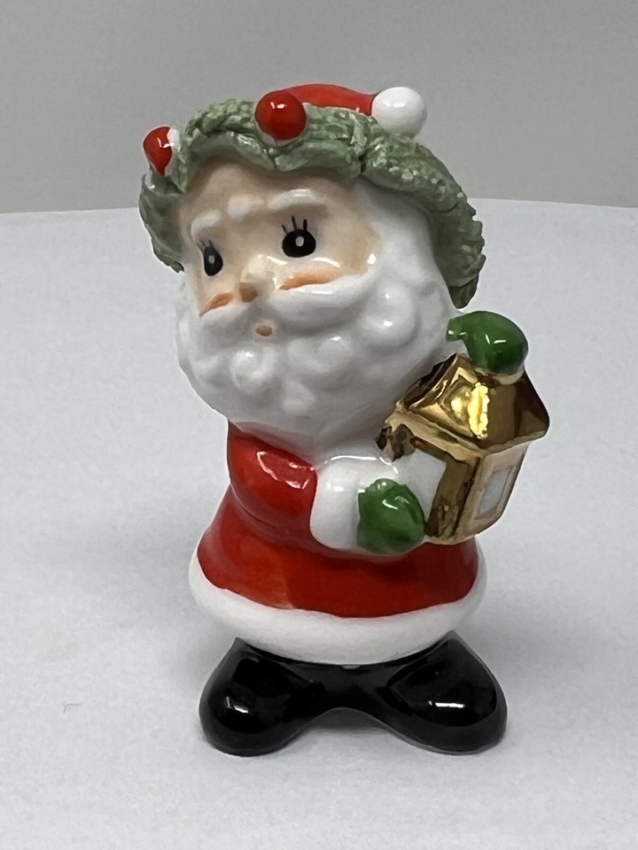 Vintage Christmas Napco Ware Santa Claus Set Of 3 Mini Figurines | eBay